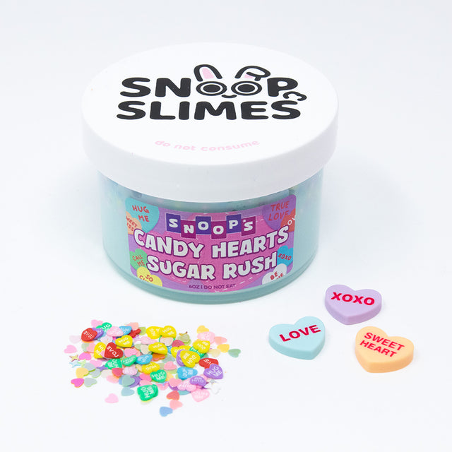 Candy Hearts Sugar Rush Slime | Snoopslimes – snoopslimes