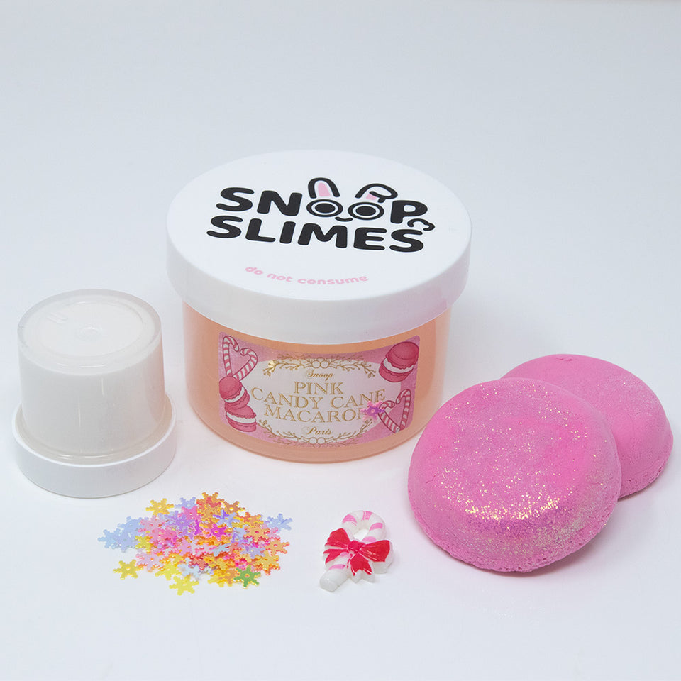 Pink Candy Cane Macaron Slime | Snoopslimes – snoopslimes