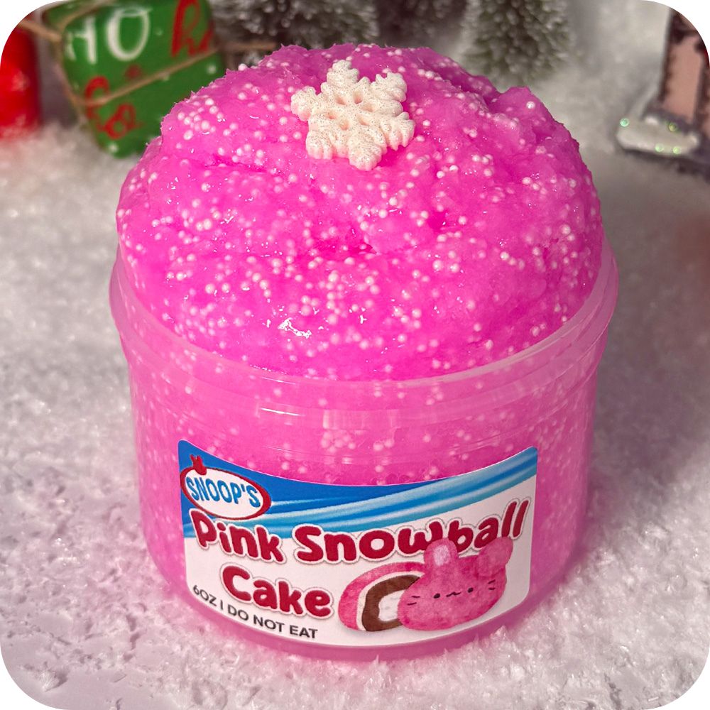 Pink Snowball Cake Slime | Snoopslimes – snoopslimes