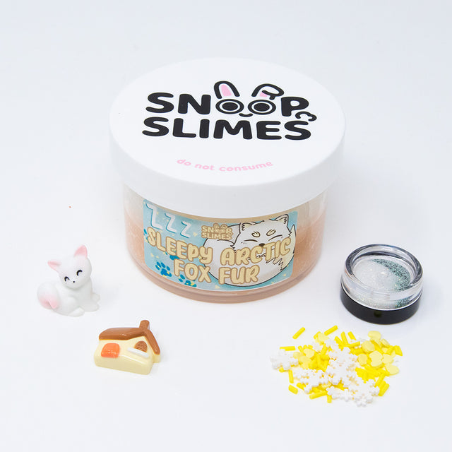 Sleepy Arctic Fox Fur Slime | Snoopslimes – snoopslimes