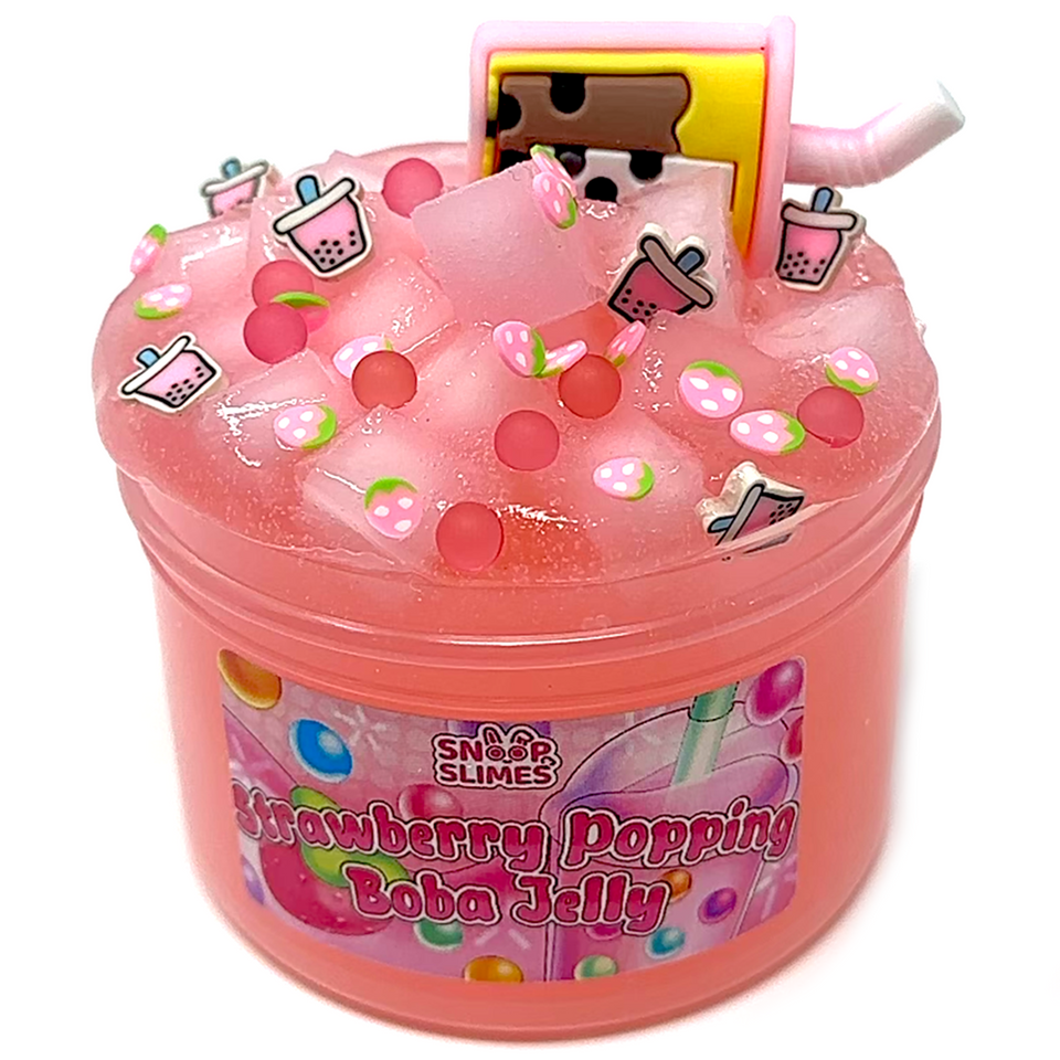 Strawberry Popping Boba Jelly Slime – snoopslimes